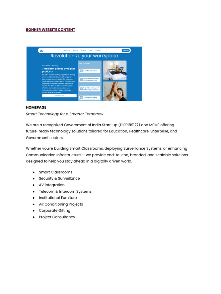 Bonher Website Content | PDF | Computing
