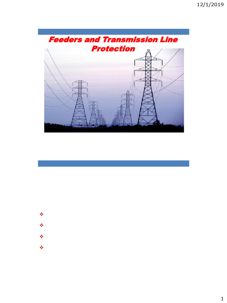 5 Feeder and Transmission Line Protection DDD | PDF | Relay | Power ...