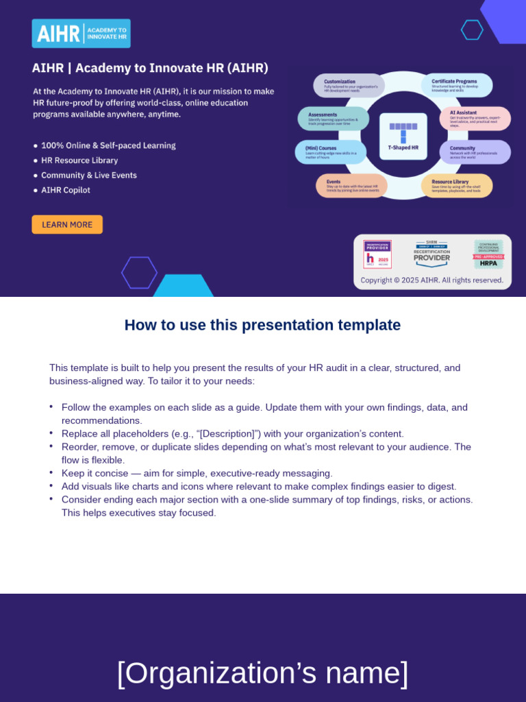 HR Audit Report Presentation Guide | PDF | Regulatory Compliance | Audit