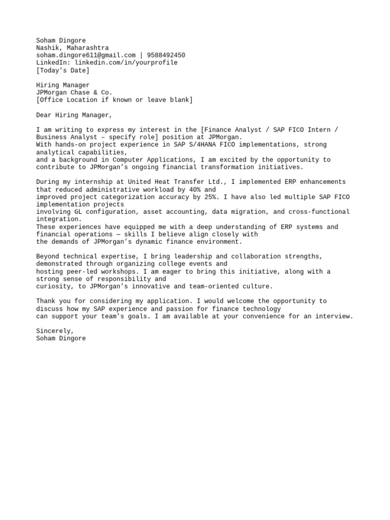 JPM Coverletter | PDF