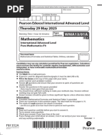 Edexcel A Level Maths Paper 1 Topics 2025 | PDF