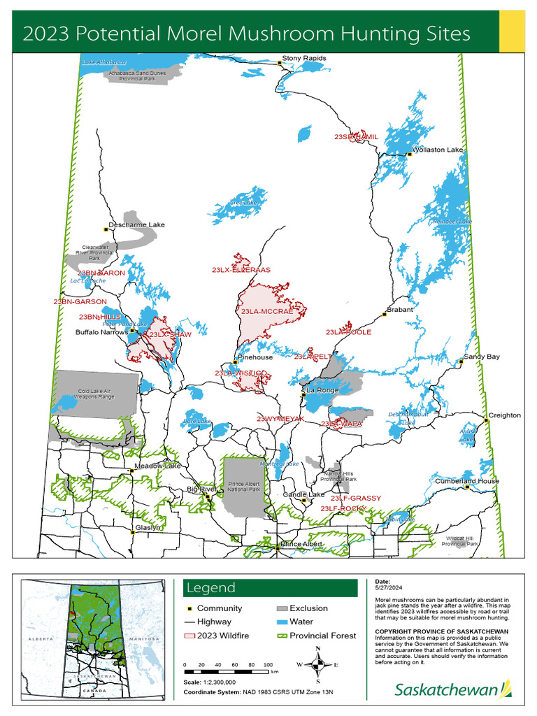 2023 Morel Mushroom Hunting Map | PDF