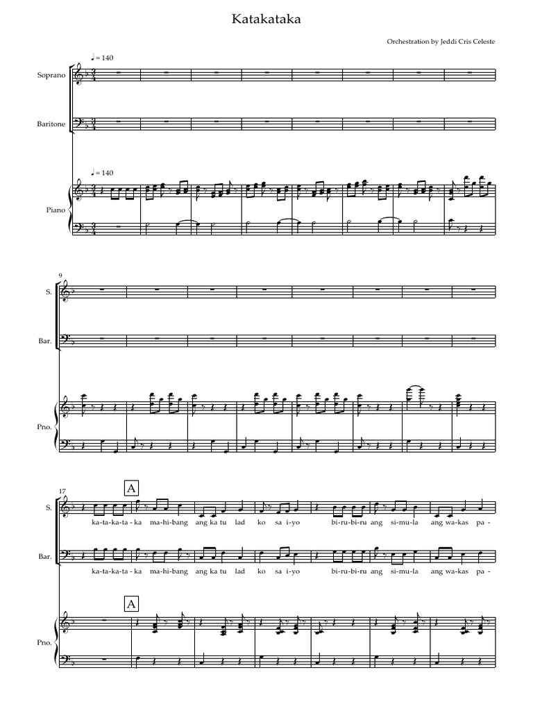 08 Katakataka Piano Vocal - Full Score | PDF