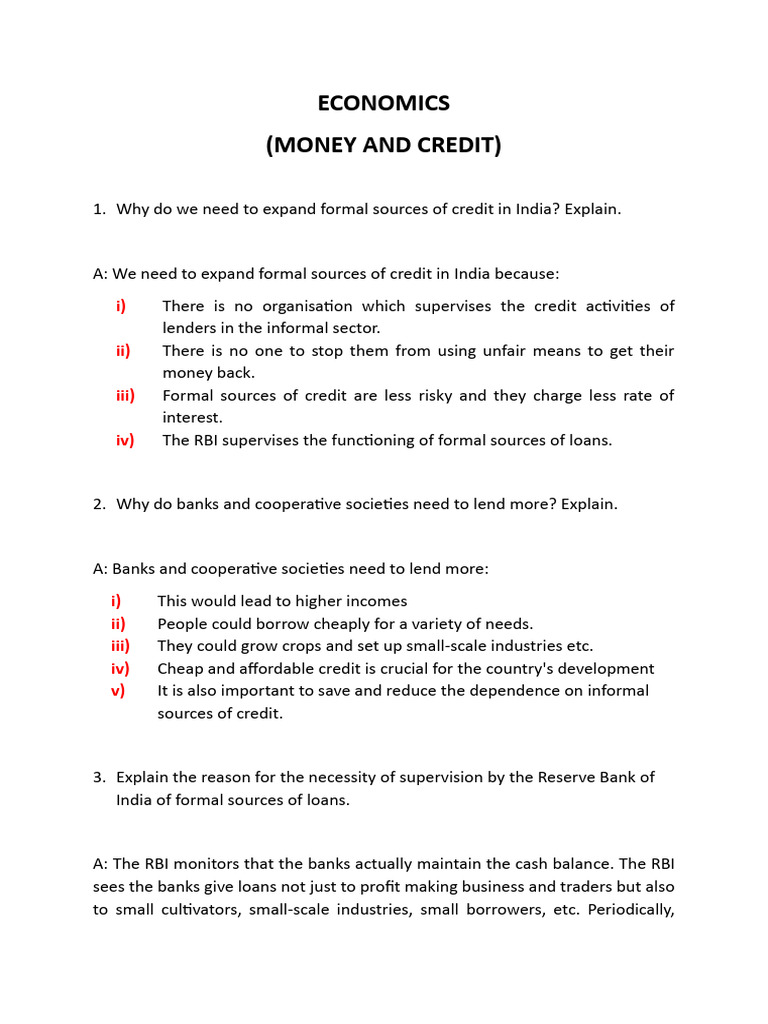 Importance of Credit in India's Economy | PDF | Loans | Banks