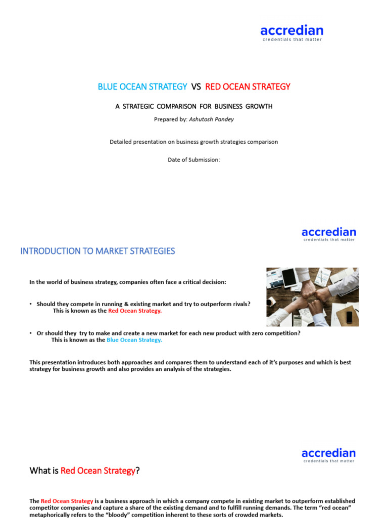 BLUE OCEAN STRATEGY VS RED OCEAN STRATEGY Full Comparison For Startup ...