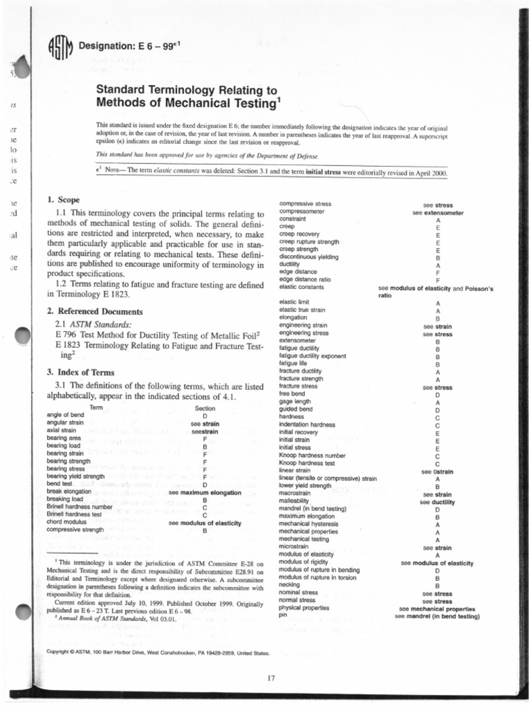 ASTM E6 Defin Ensayosmec | PDF