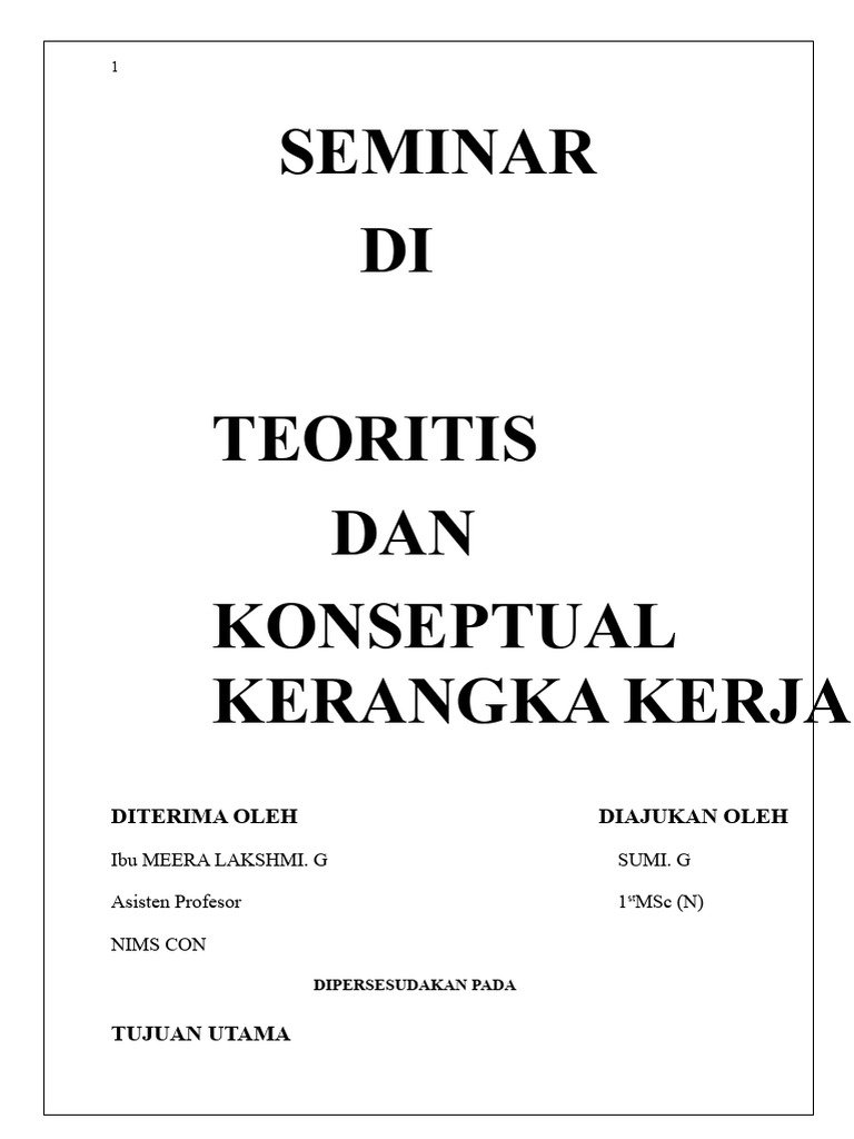 Kerangka Konseptual Dan Teoritis Pdf