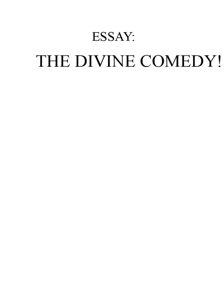ESSAY The Divine Comedy | PDF | Divine Comedy | Hell