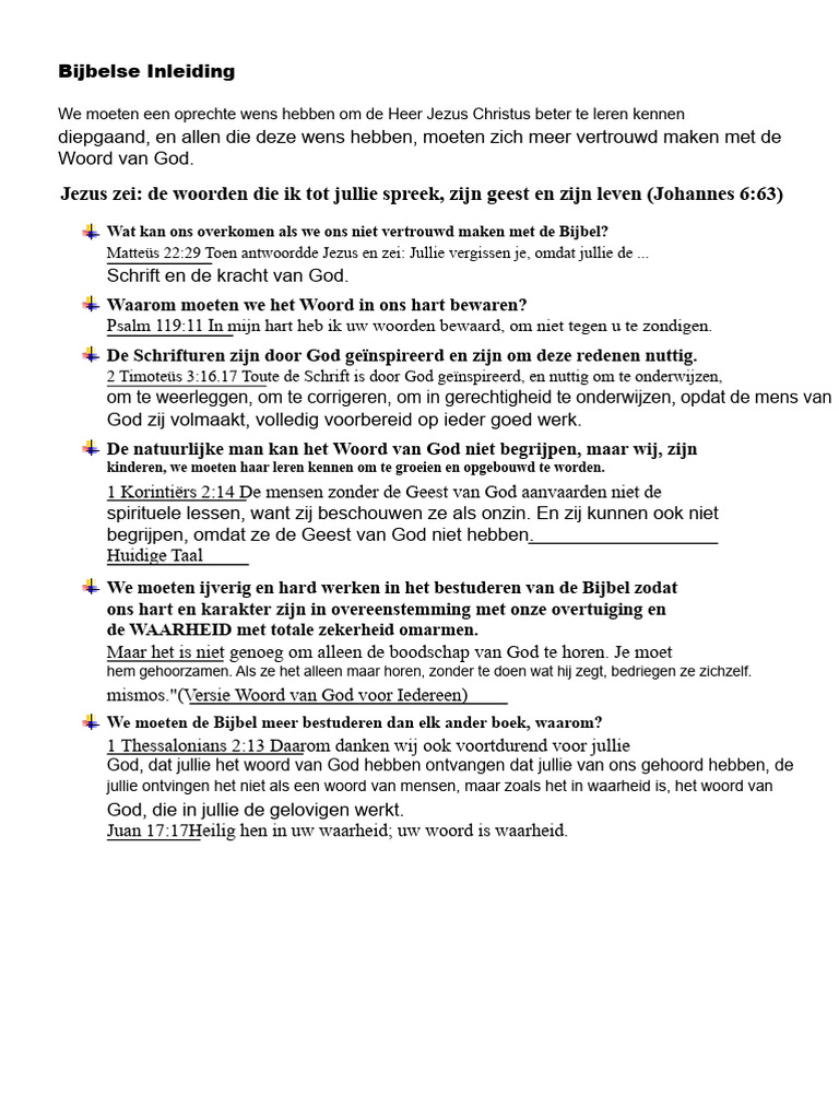 Bijbel Inleiding Schets | PDF