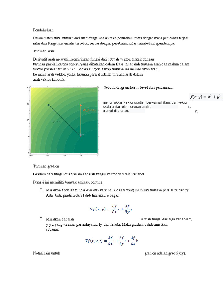 Turunan Arah dan Gradien dalam Matematika | PDF