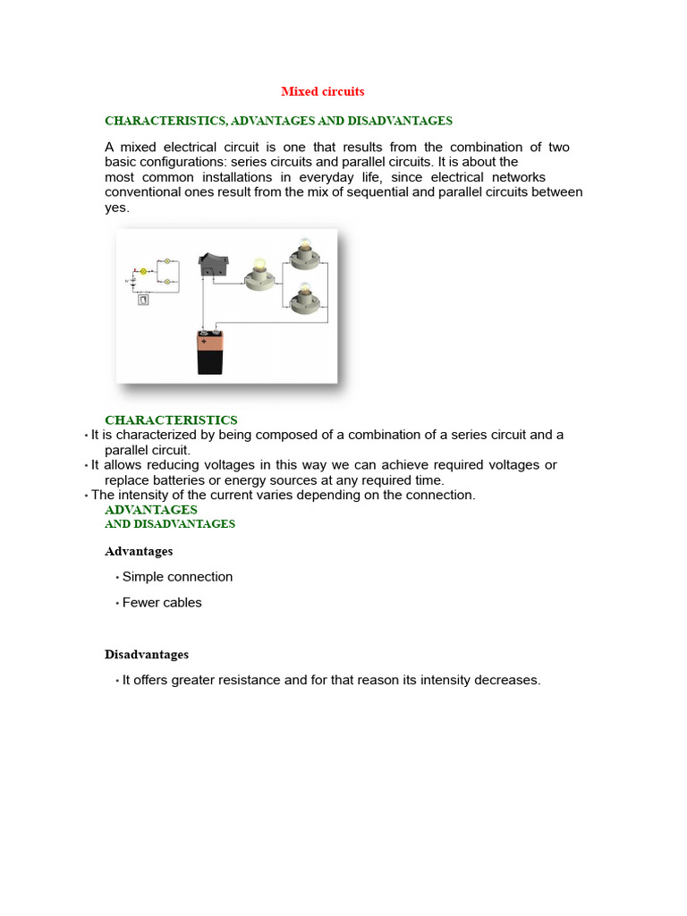 MIXED CIRCUITS Generalities | PDF
