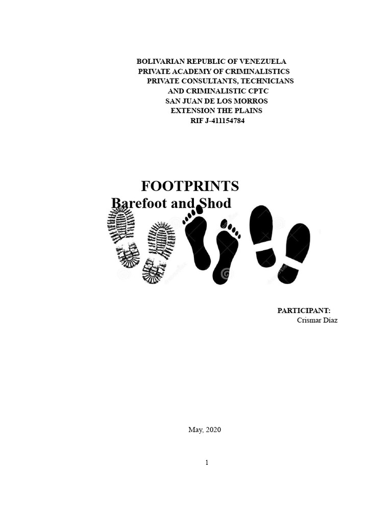 Forensic Footprint Analysis Techniques | PDF | Plaster | Footwear