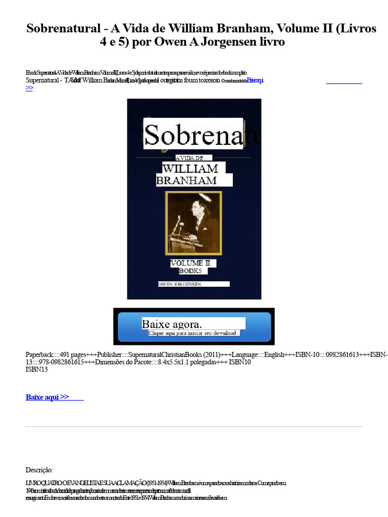 Vida de William Branham: Volume II | PDF