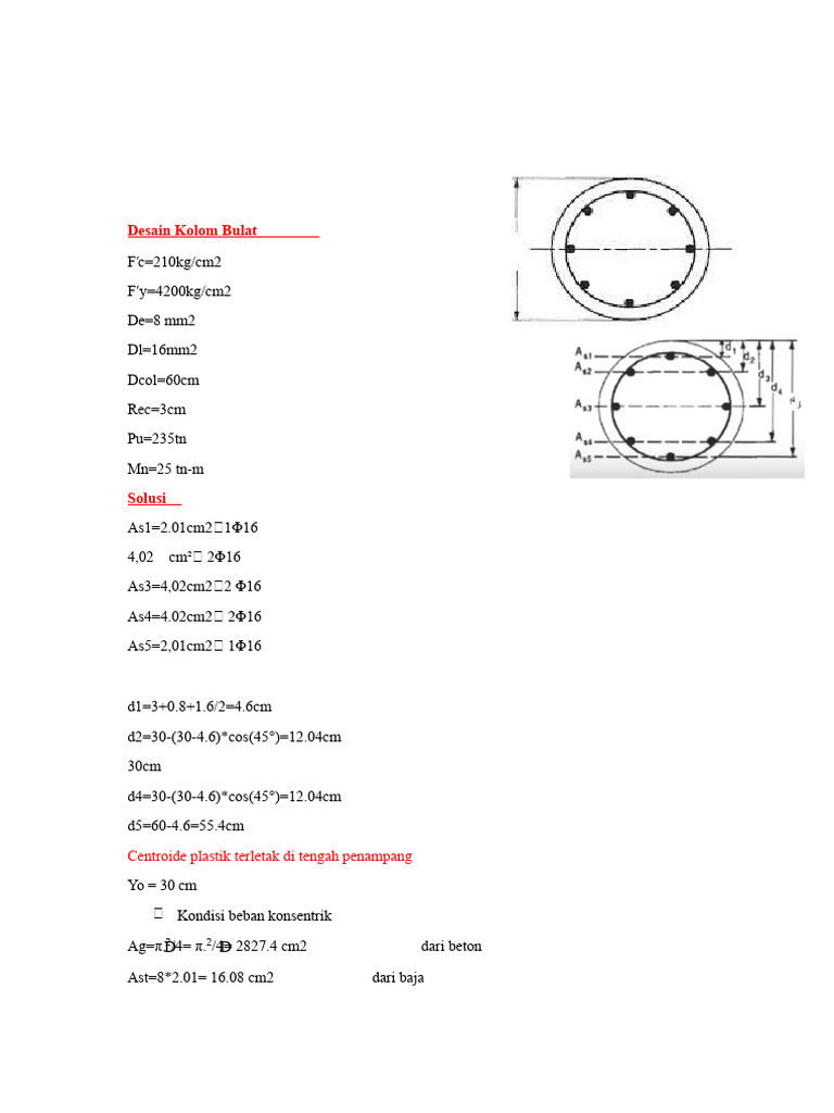Desain Kolom Lingkaran | PDF