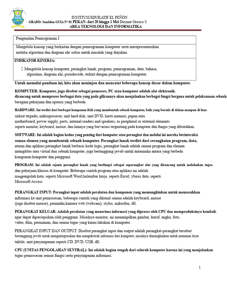 Teknologi Dan Informatika 9°.pdf 1 | PDF