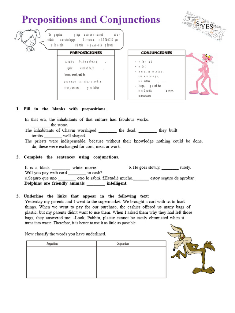 Prepositions and Conjunctions Guide | PDF | Semantic Units | Syntax