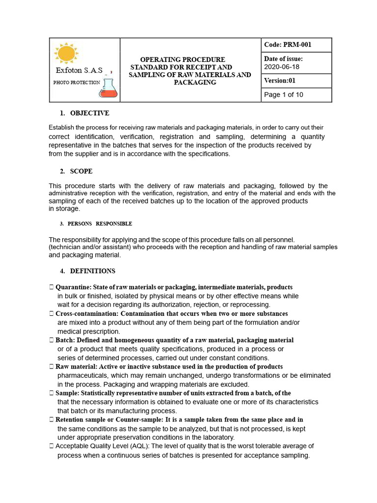 POE RECEPTION AND SAMPLING MP AND PACKAGING.pdf | PDF | Sampling ...