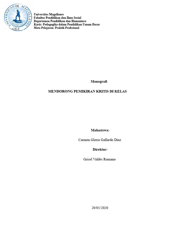 Mendorong Pemikiran Kritis di Kelas | PDF