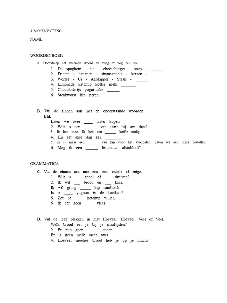 Niveau 3 Eenheid 5 Examen | PDF