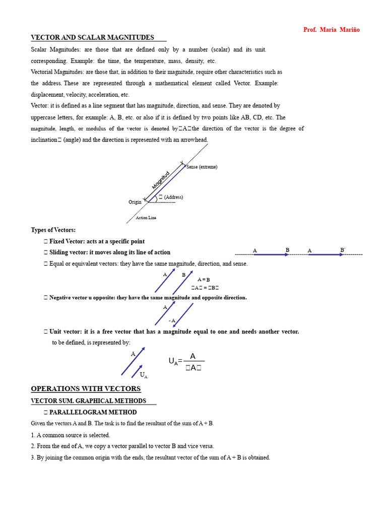 Understanding Vectors and Scalars | PDF | Euclidean Vector | Physics
