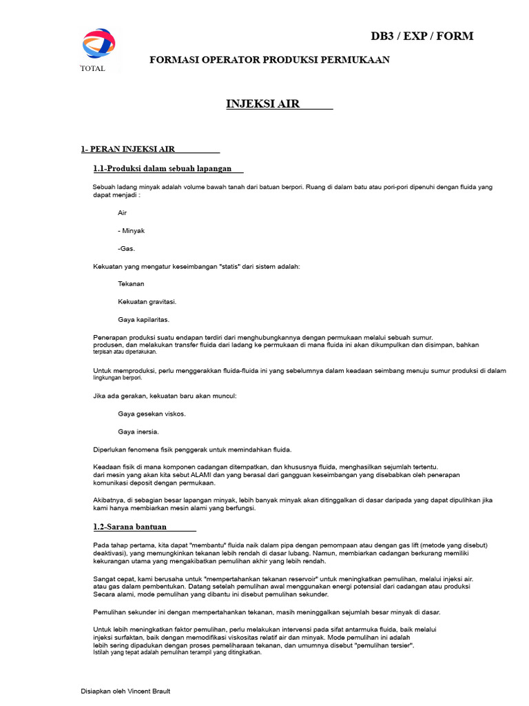 Injeksi Air untuk Pemulihan Minyak Efektif | PDF