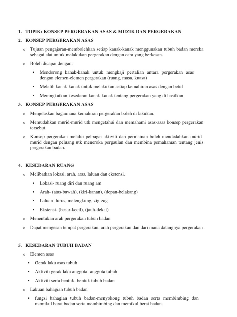 Nota Seni Pergerakan | PDF