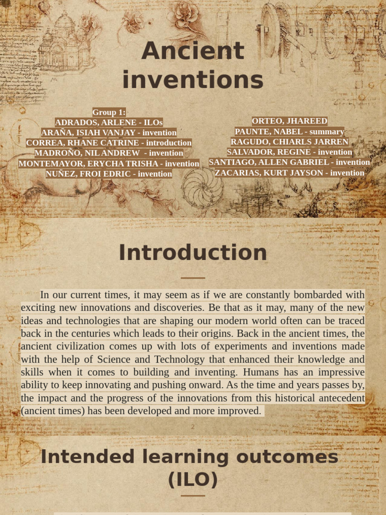 Sts Ancient Period Inventions Reporting For Aug 20 Latest Version12nn ...