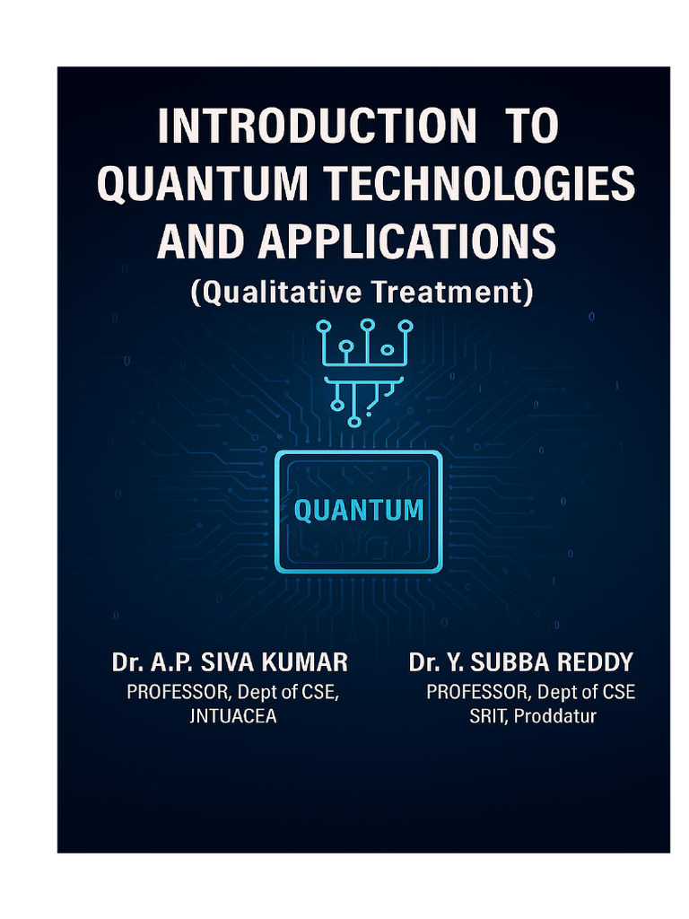 Quantum Theory and Technologies Overview | PDF | Spectroscopy | Quantum ...