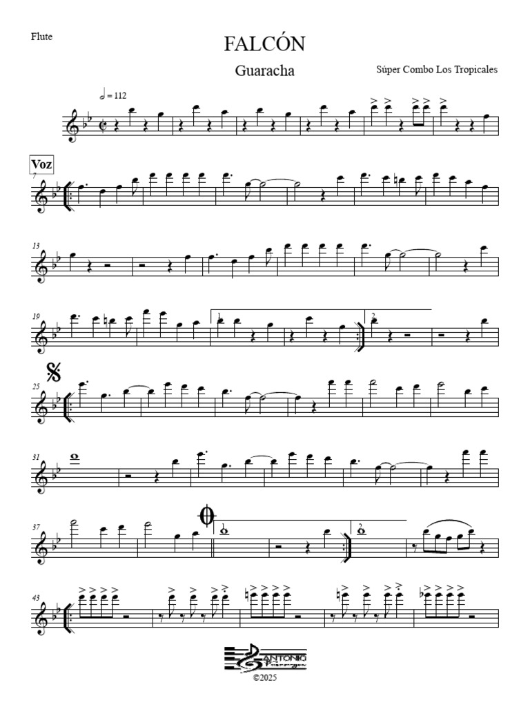 Falcón - Banda - Flute | PDF
