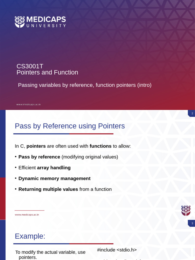 25. Pointers and Function | PDF | Pointer (Computer Programming) | Computer Programming