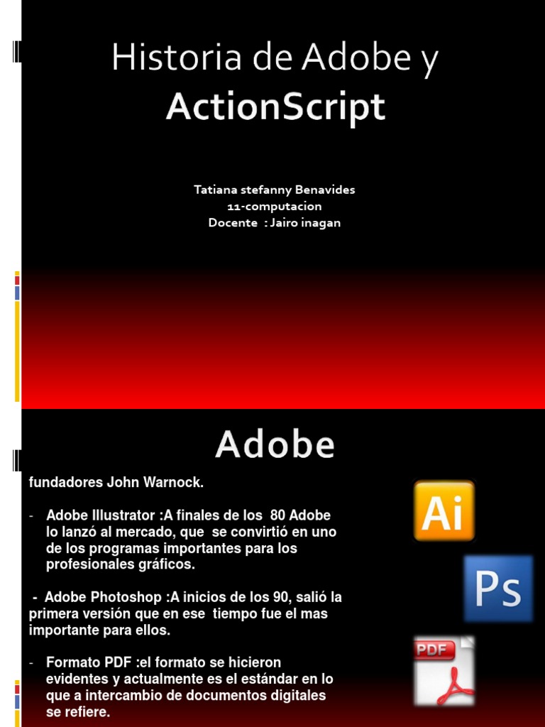 Historia de Adobe y Action Scrip | PDF | Adobe Systems | Ingeniería de ...