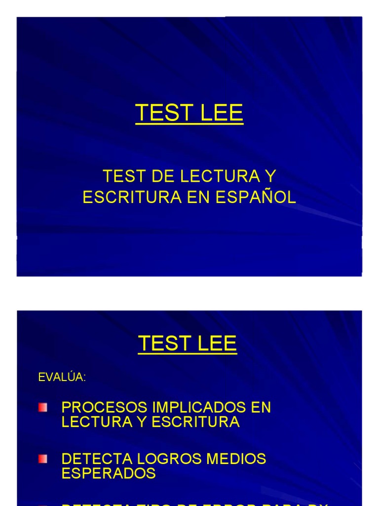 Test Lee | PDF