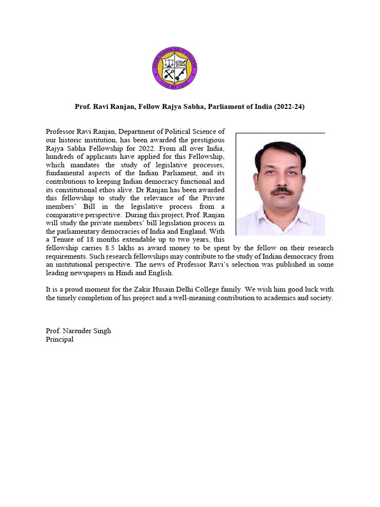 Prof Ravi Ranjan | PDF