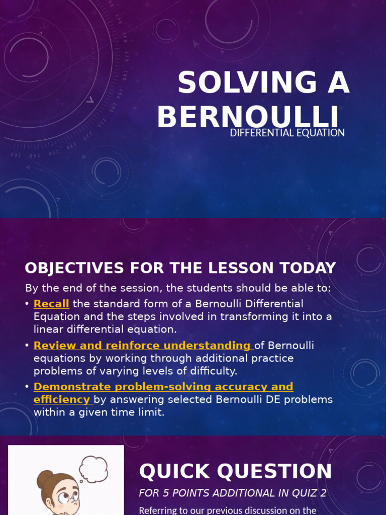 Bernoulli DE: Problems & Solutions | PDF | Differential Equations ...