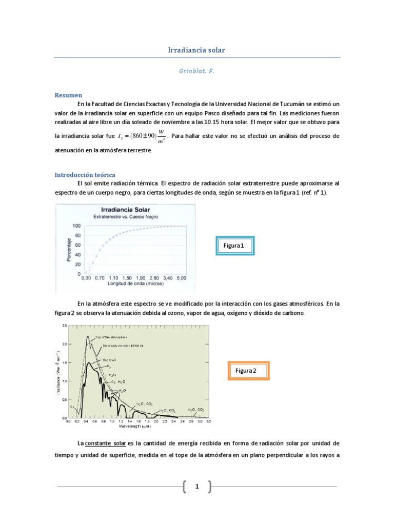 Medición de la Constante Solar | PDF | Dom | Radiación electromagnética
