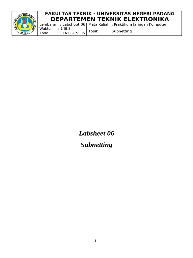 23065008_Fikhri Khalil Fakhri_PJK_Subnetting (1) | PDF