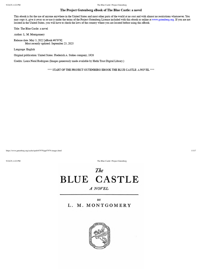 The Blue Castle | PDF