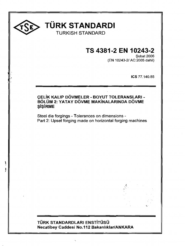 TS 4381-2 en 10243-2 | PDF