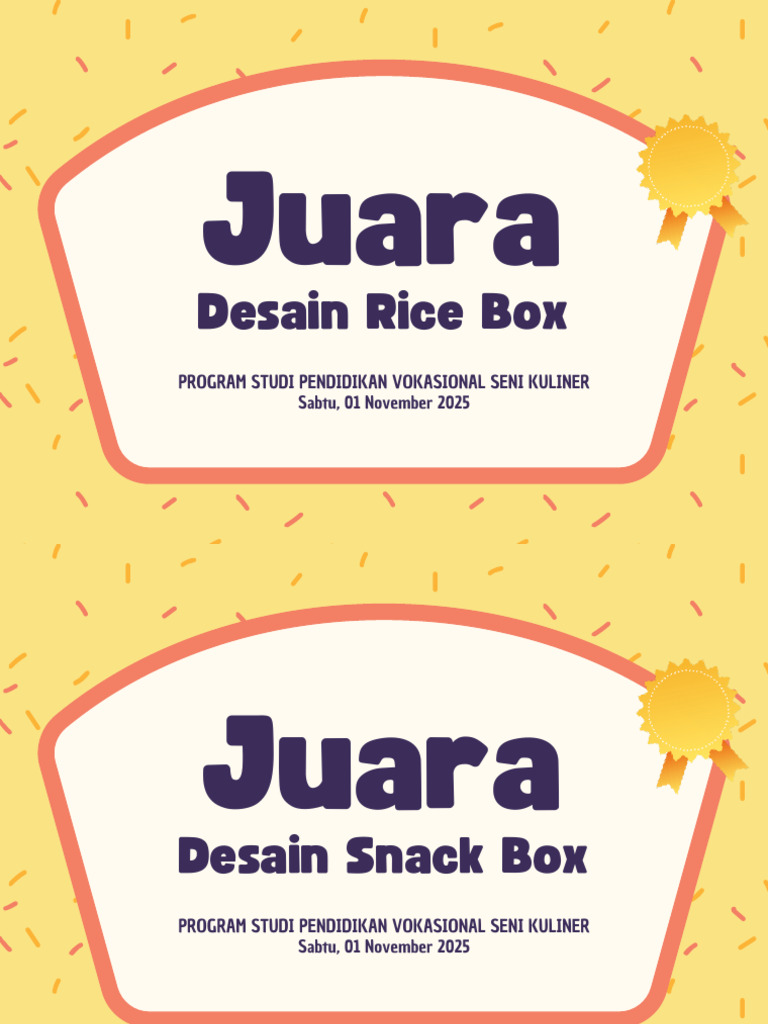 Papan Hadiah Lomba Desain Kuliner | PDF