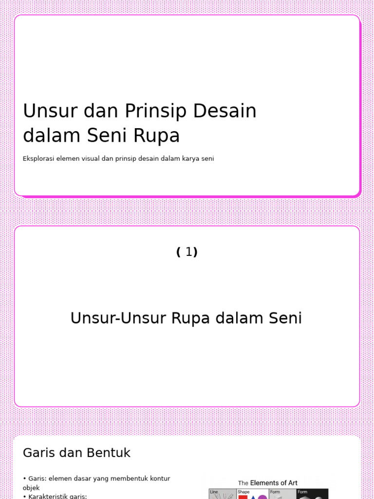 Unsur Dan Prinsip Desain Dalam Seni Rupa | PDF