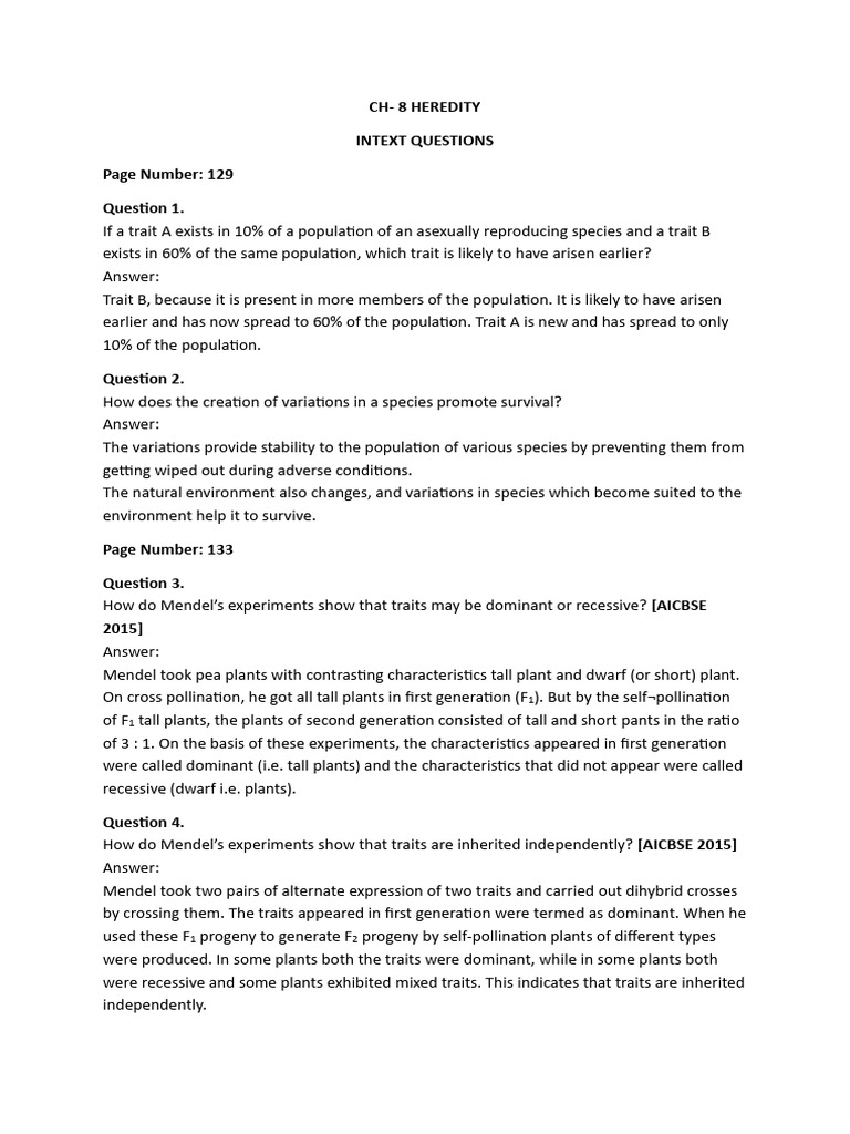 8 Heredity | PDF | Sex | Dominance (Genetics)