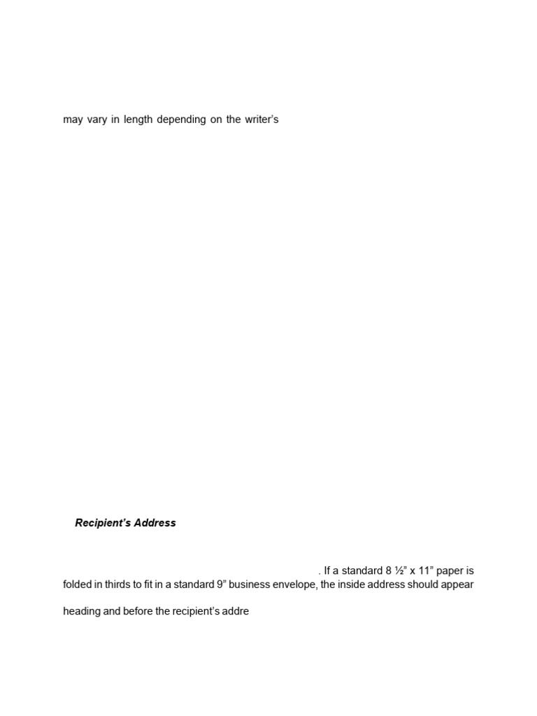 Types and Parts of Business Letters With Examples | PDF | Text ...