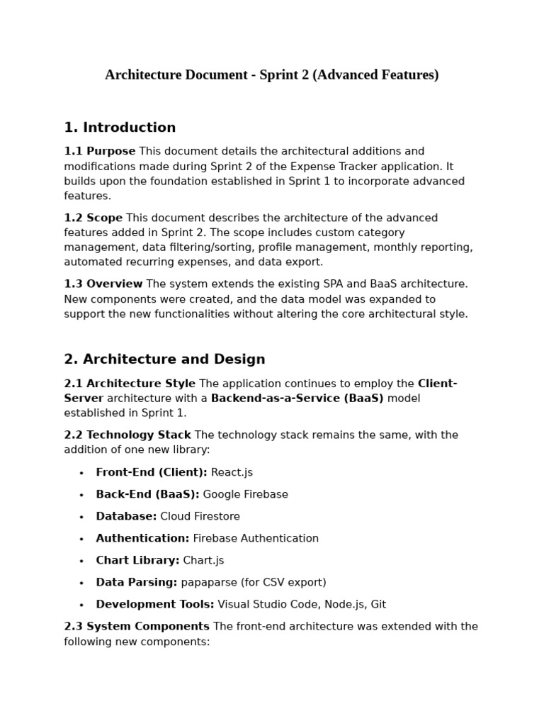 Architecture Document Sprint 2 | PDF | Computer Programming ...