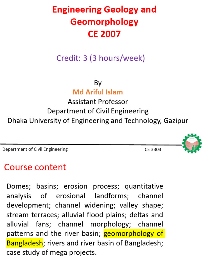 Geomorphology of Bangladesh Overview | PDF | Geomorphology | Earth Sciences