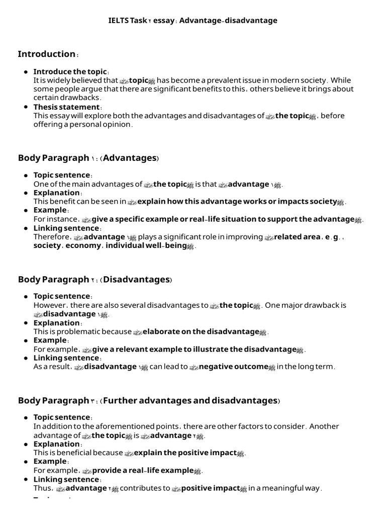 IELTS Task 2 Essay - Advantage-Disadvantage - Pages | PDF | Essays