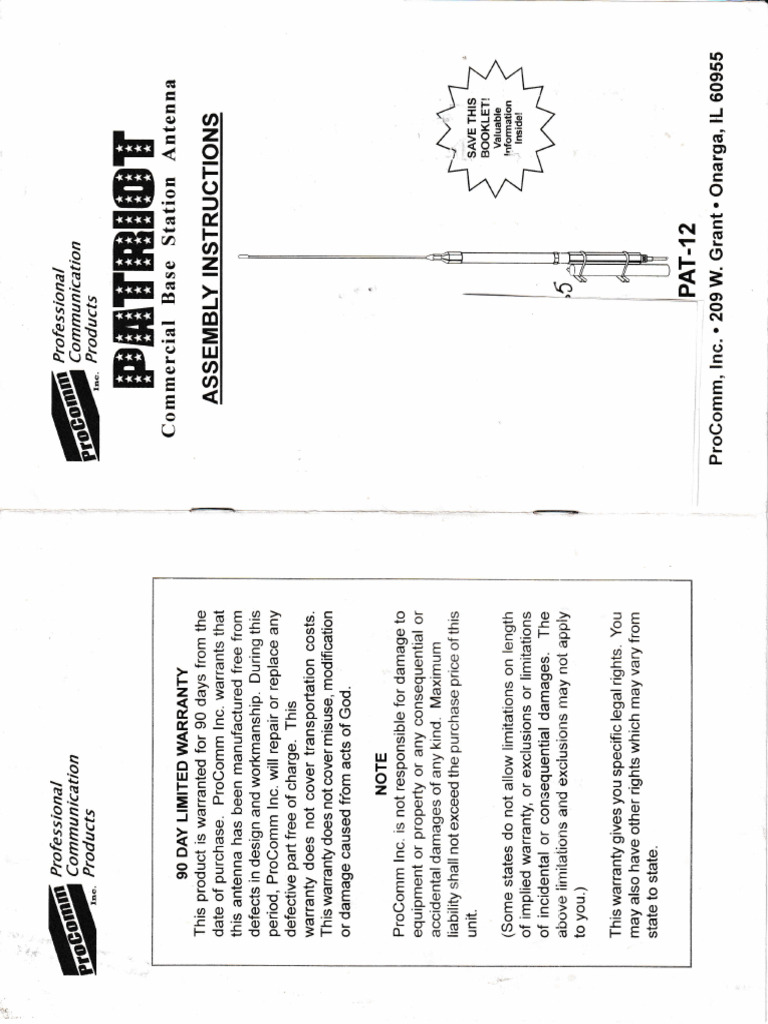 Patriot PAT 12 Data Sheet User Manual | PDF