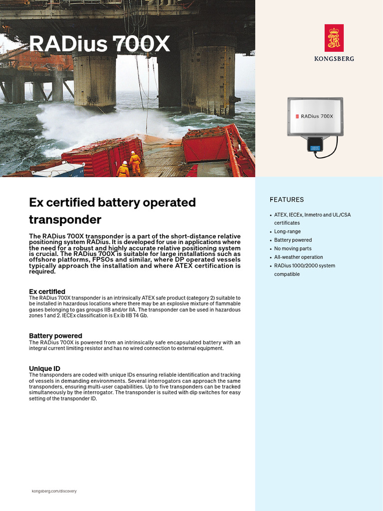 RADius 700X ATEX Certified Transponder | PDF | Electronics | Electrical ...