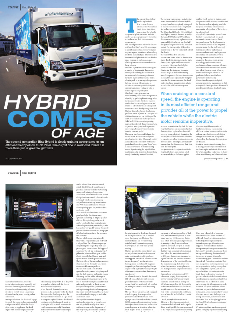 Prime Mover Magazine- Hybrid Comes of Age- Sept | PDF | Hybrid Vehicle ...