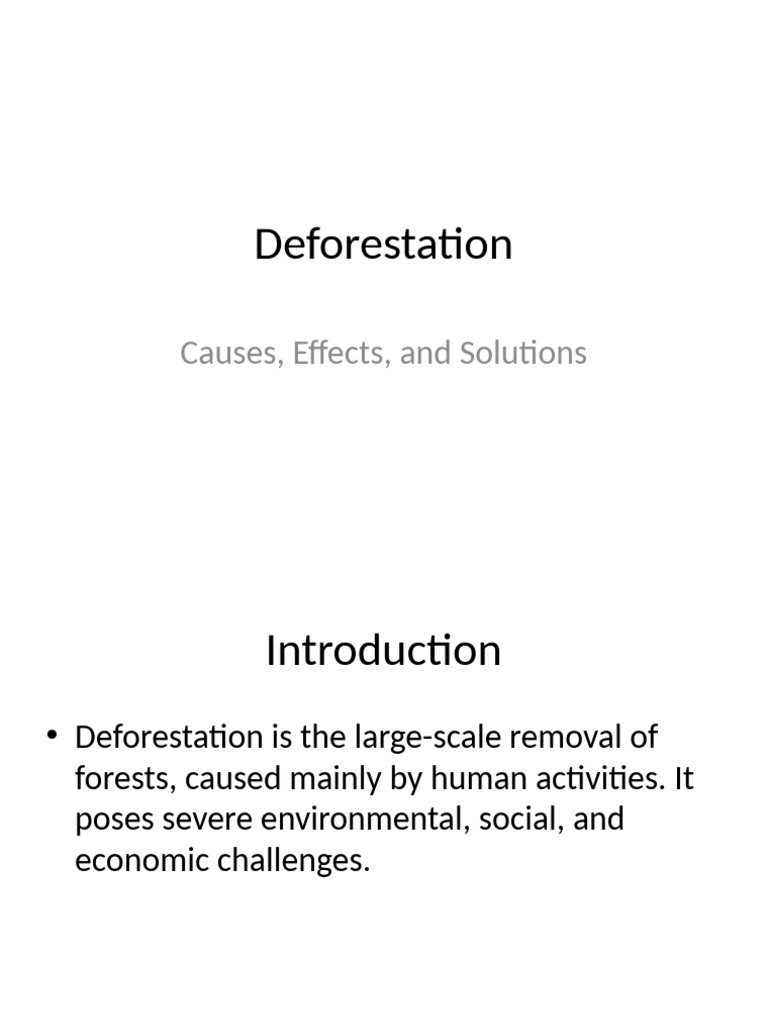 Deforestation: Causes, Effects & Solutions | PDF