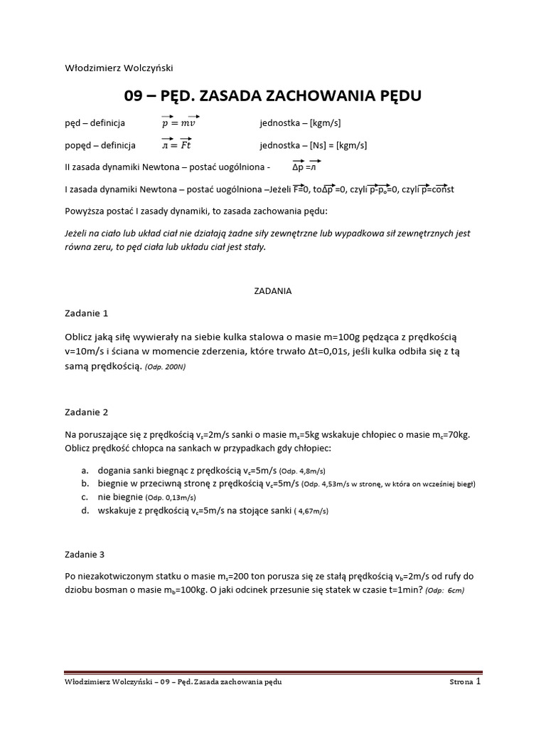 09 Ped Zasada Zachowania | PDF